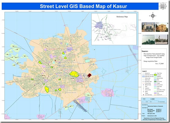Pakistan GIS: Street Level GIS Map of Kasur
